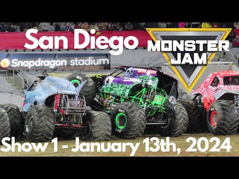 San Diego, CA Monster Jam Show 1 - Saturday Night (01/13/2024) FULL ...