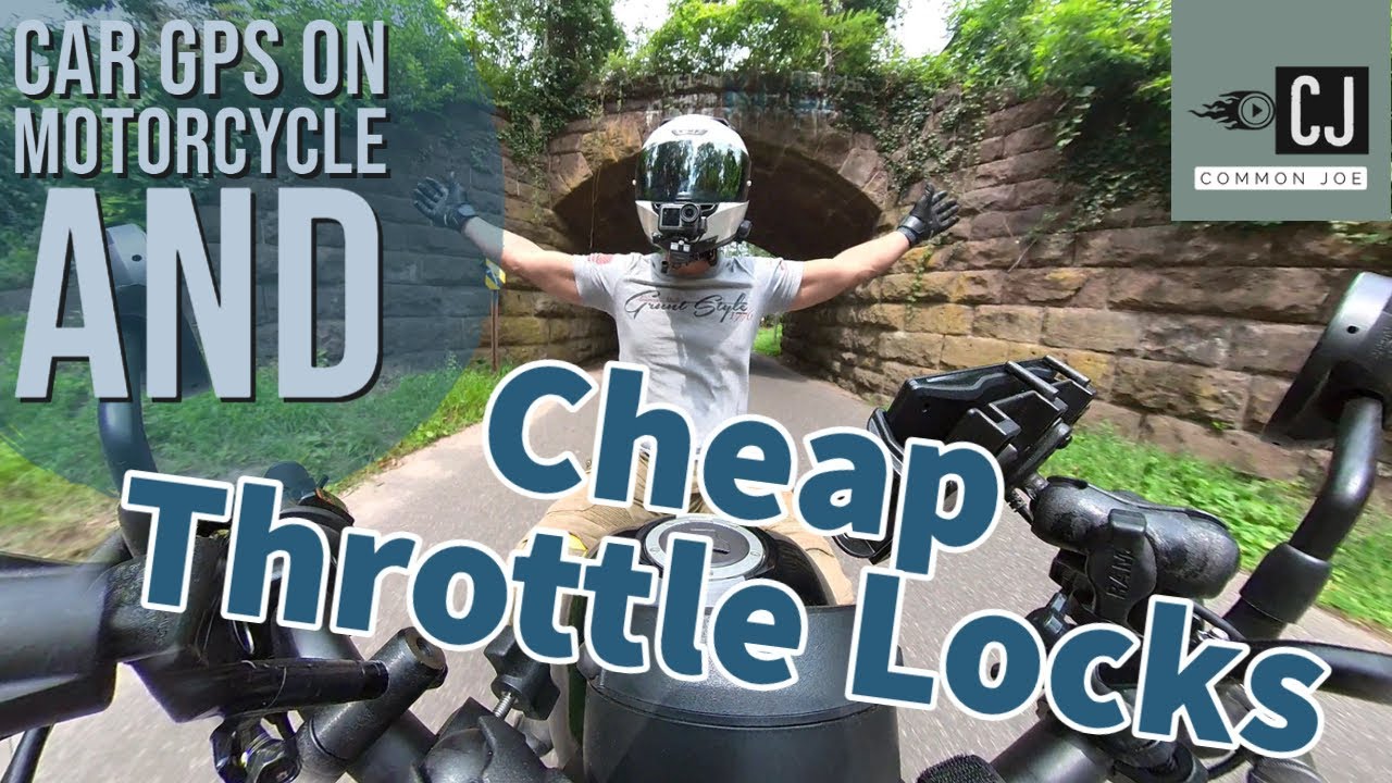 Throttle Locks Cheap and Car GPS on Motorcycle - YouTube