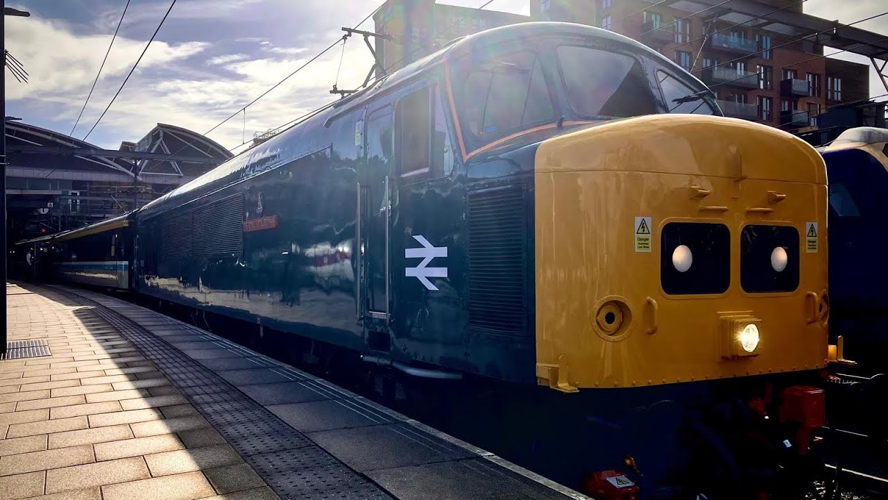 A Class 45 “Peak” and Class 47 on the Master Cutler Railtour arriving ...