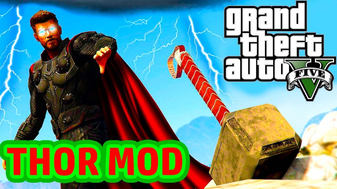 GTA 5 Thor Mod Gameplay - EPIC BATTLE SUPERHERO (Thor Ultra Realistic ...