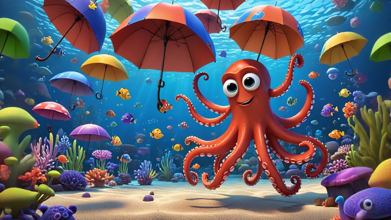 The Octopus with Eight Umbrellas 🐙☂️ | Fun Counting & Weather Story for ...