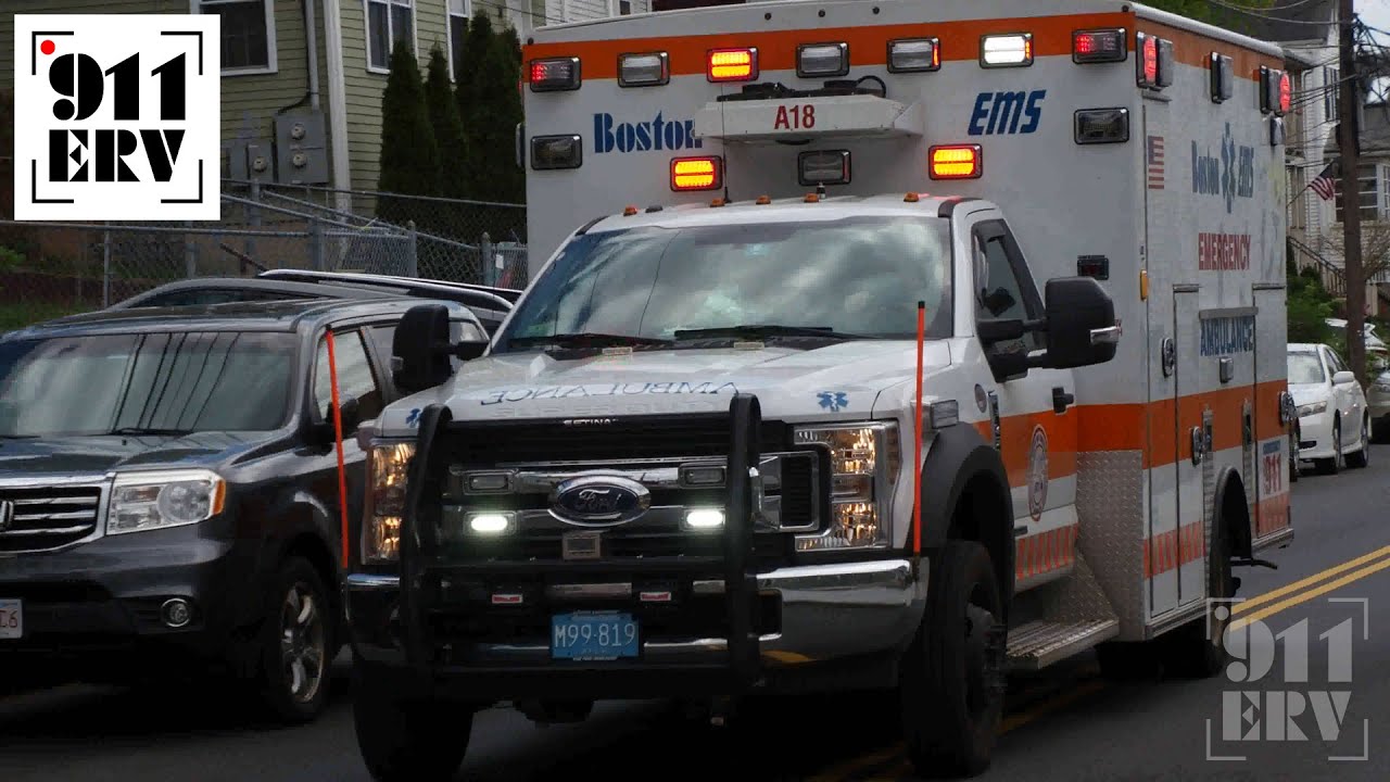 Boston EMS Ambulance 18 Responding - YouTube