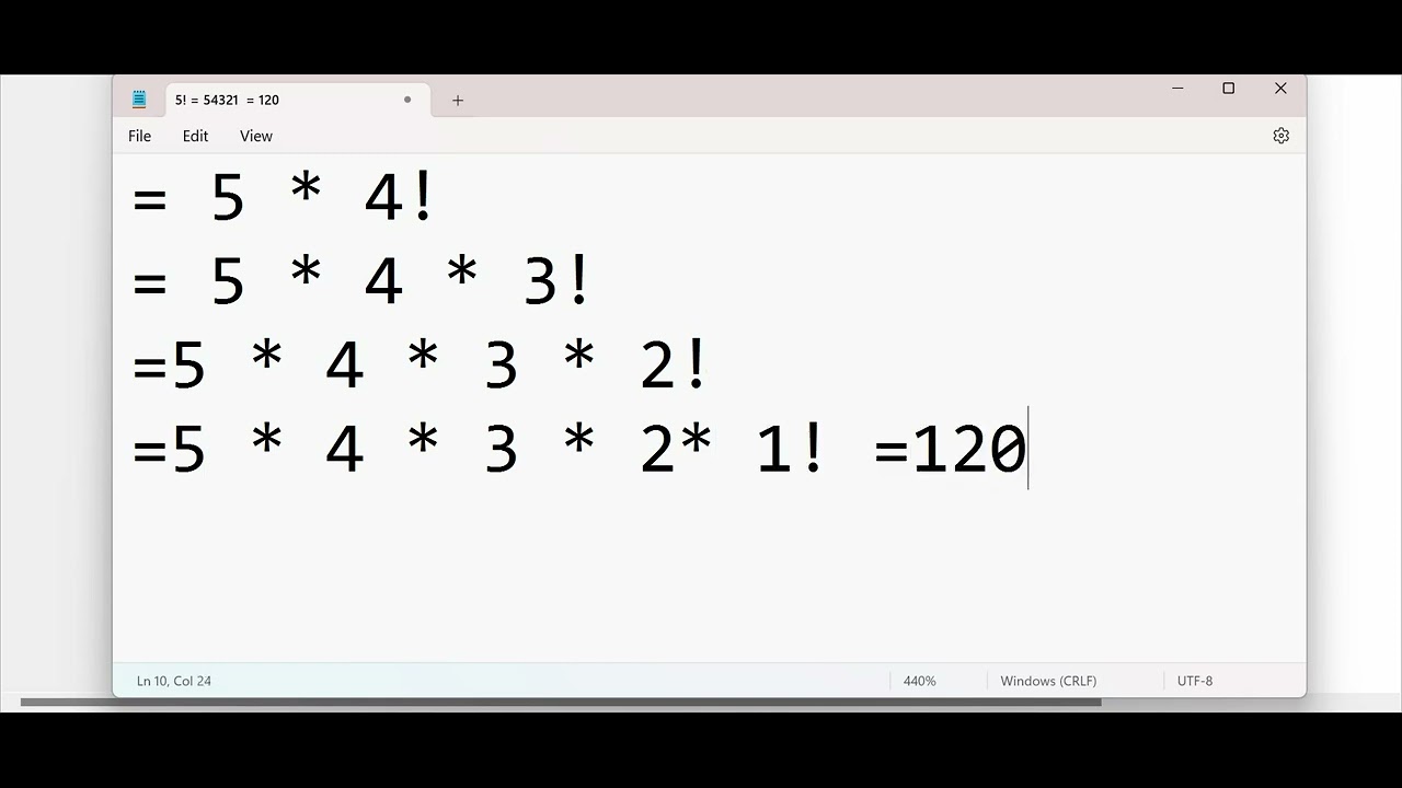 Factorial Of Number Using Recursion C Program Youtube 7435