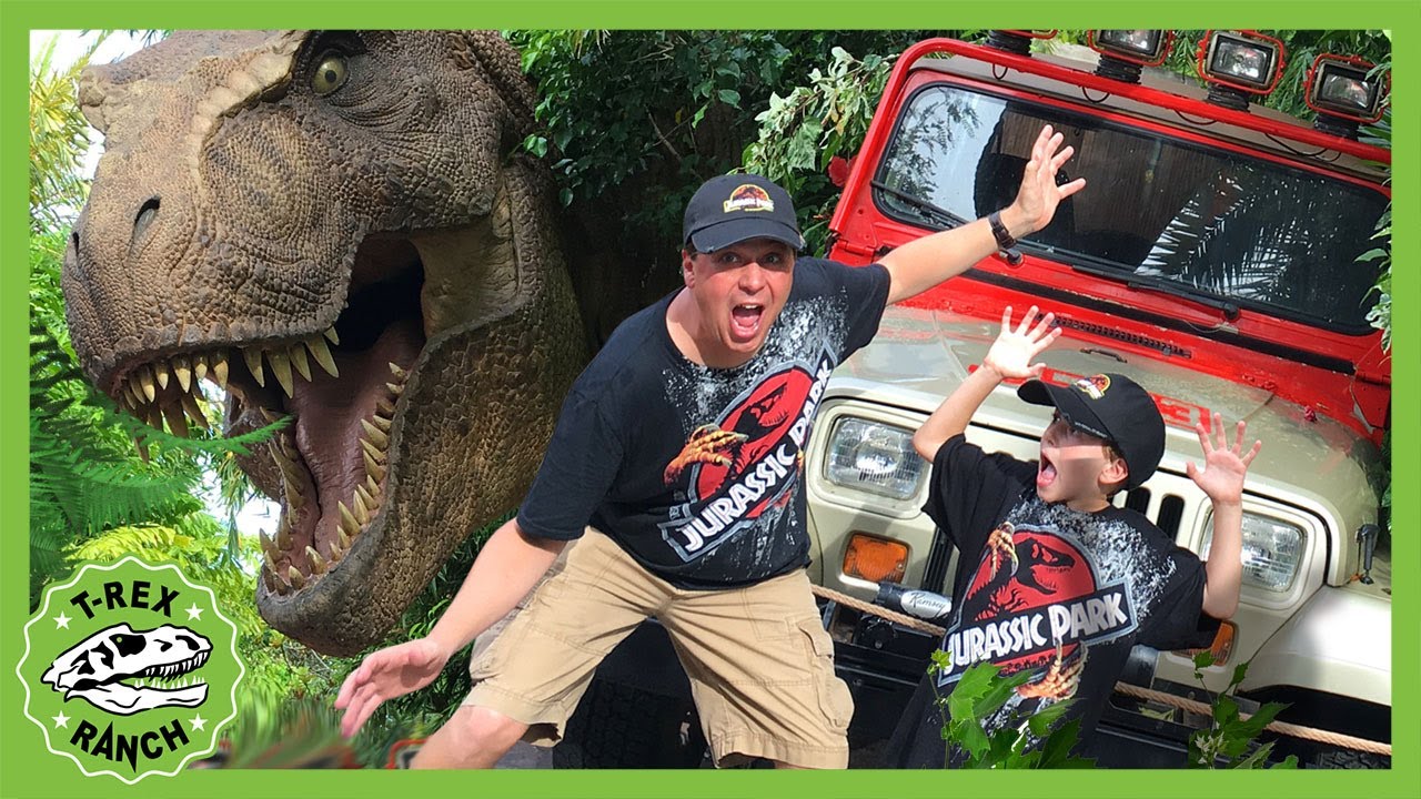 Jurassic T-Rex Ranch Park Adventure! T-Rex Ranch Adventure Videos - YouTube