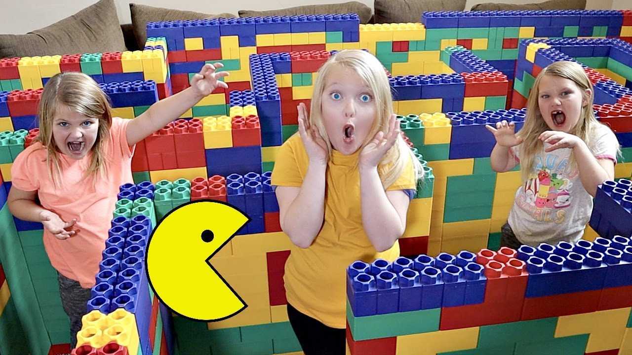 PAC-MAN in a Giant LEGO MAZE! - YouTube