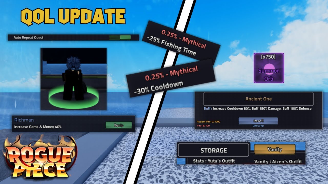 New Codes | Rogue Piece QOL Update Review - YouTube