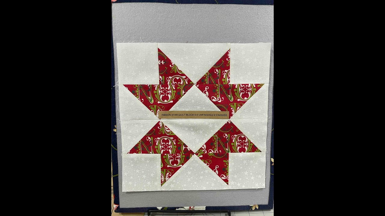 Let's Talk FPP RIBBON STAR QUILT BLOCK 9" FINISHED - YouTube