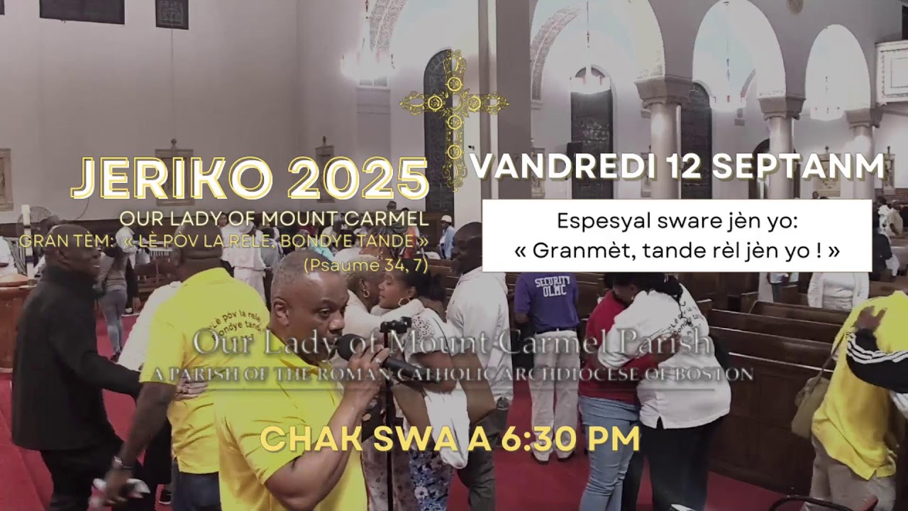 Jeriko 2025 - VANDREDI 12 SEPTANM: Espesyal sware jèn yo - Our Lady of ...