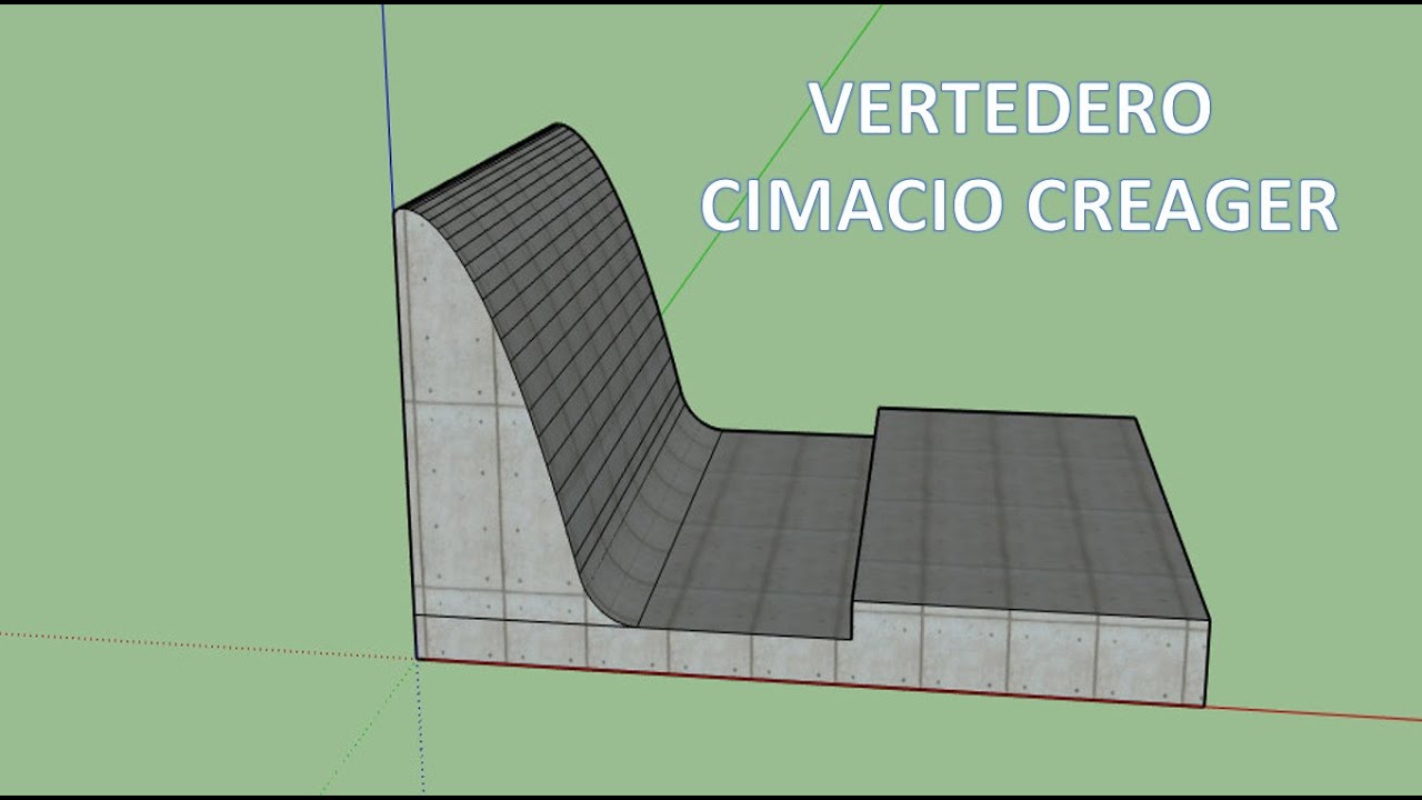 Calado contraido al pie de un cimacio (vertedero Creager) - YouTube