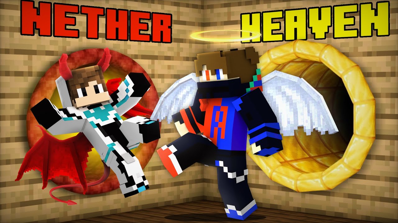 DEVIL vs ANGEL Choose a Door Battle in Minecraft - YouTube