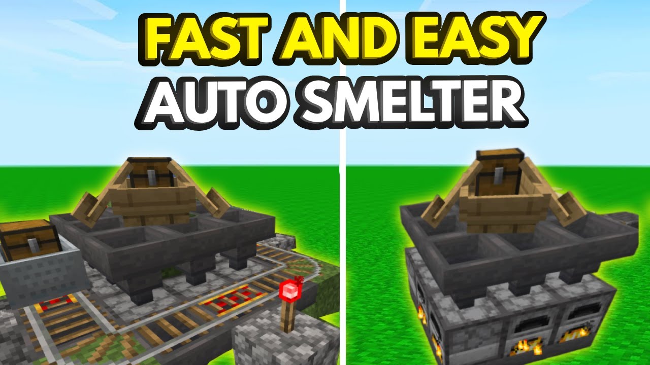 EASIEST AUTO SMELTER in MINECRAFT for Java & Bedrock (2 FAST DESIGNS ...