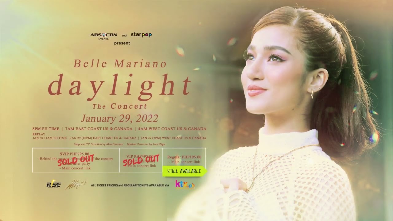 Join Belle Mariano in her first-ever concert - DAYLIGHT! - YouTube