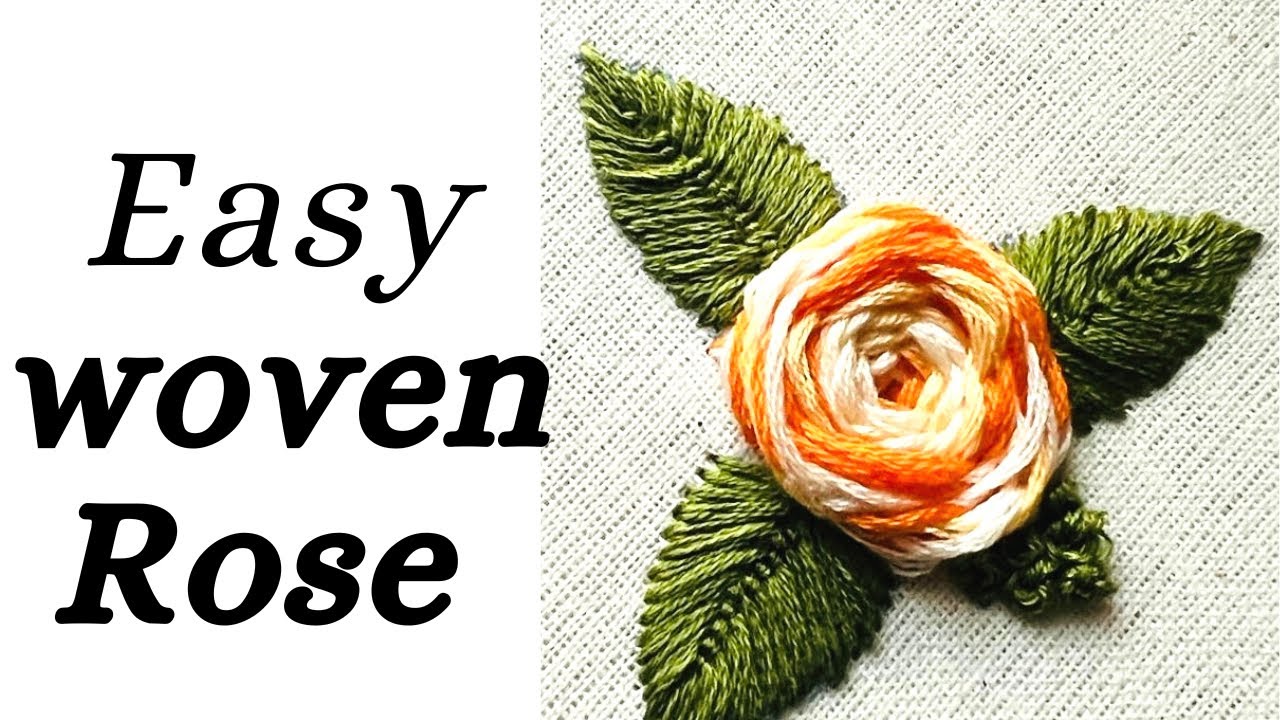 Woven Rose/Spider web Rose,/Hand Embroidery. /Easy embroidery work ...