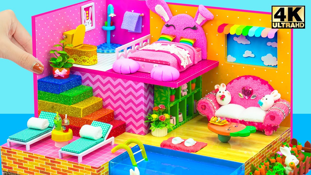 DIY Miniature Cardboard House #70 ️ Build Cute Rabbit House for Lovely ...