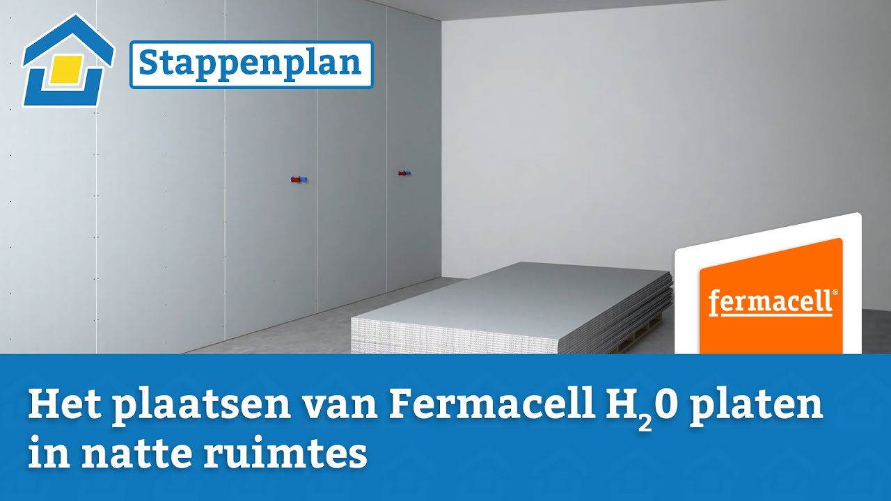 How to: Het plaatsen van Fermacell H20 platen in natte ruimtes - YouTube
