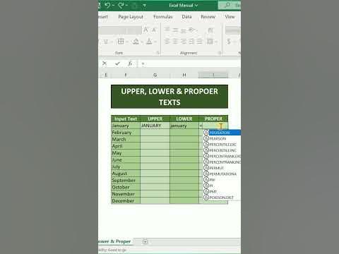 How to use UPPER LOWER PROPER Functions in Excel | Excel Text Functions - YouTube