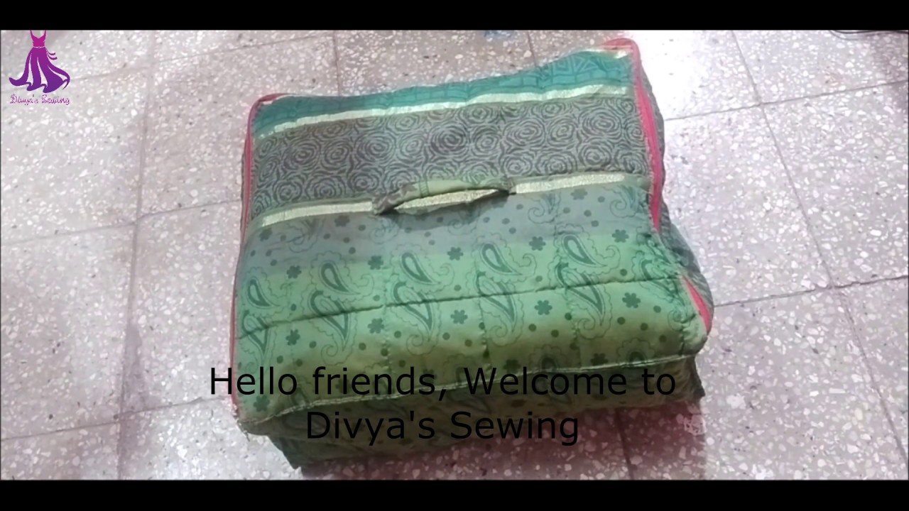 How to make Saree cover at home/ making saree organizer in very easy ...