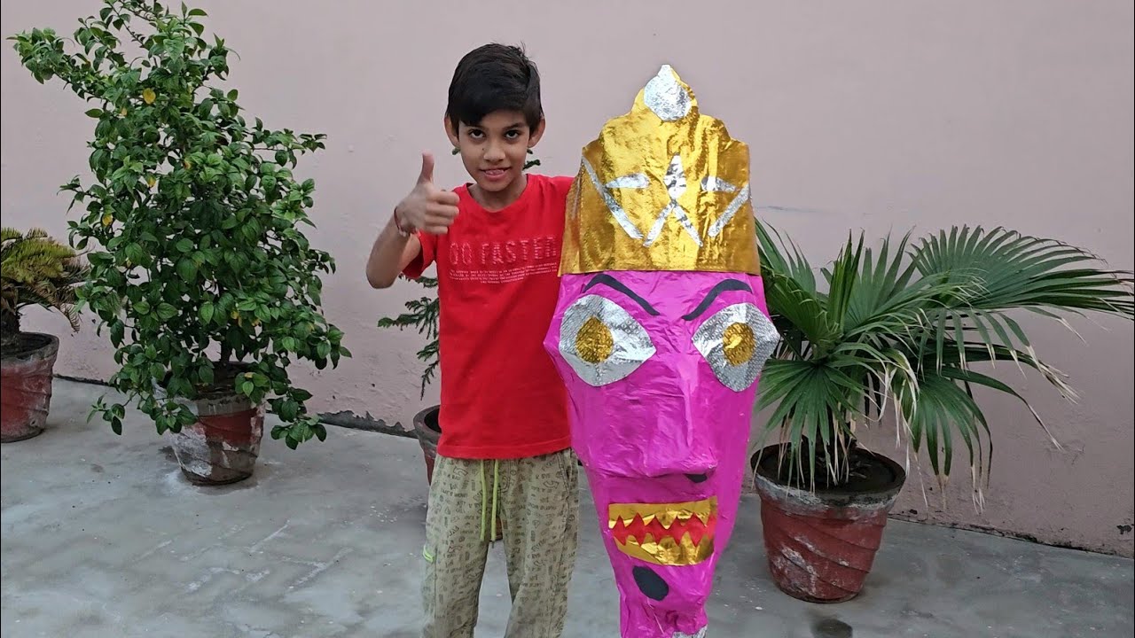 Making Ravan at Home l Part 2 l How to Make Ravan Face at Home l # ...