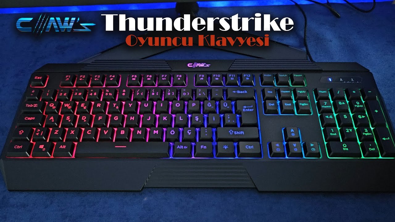 Claw's Thunderstrike Membran Oyuncu Klavyesi - YouTube