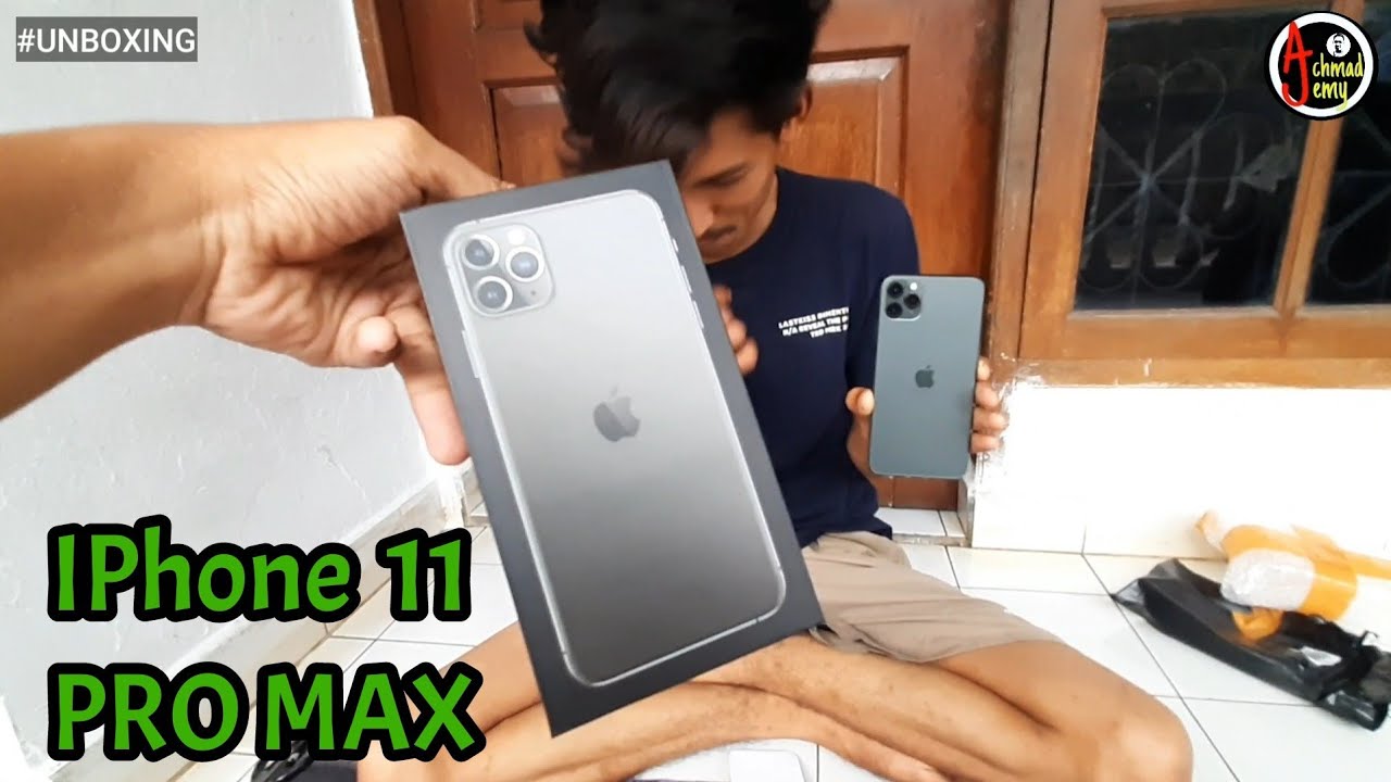 Unboxing - Hp Iphone 11 PRO MAX 256 Gb - Midnightgreen - YouTube