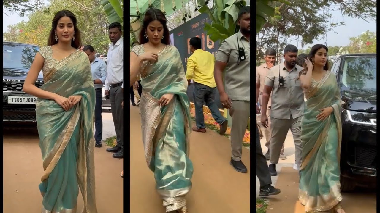 Heroine Janhvi Kapoor snapped at RC16 Movie Opening video ||Hi Hero ...