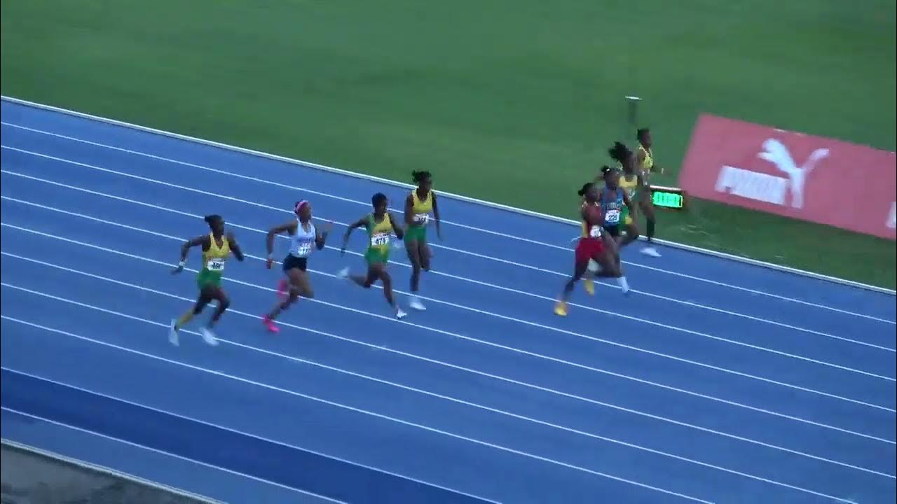Jamaica Carifta Trials 2024 Girls 100m Under 17 Final - YouTube