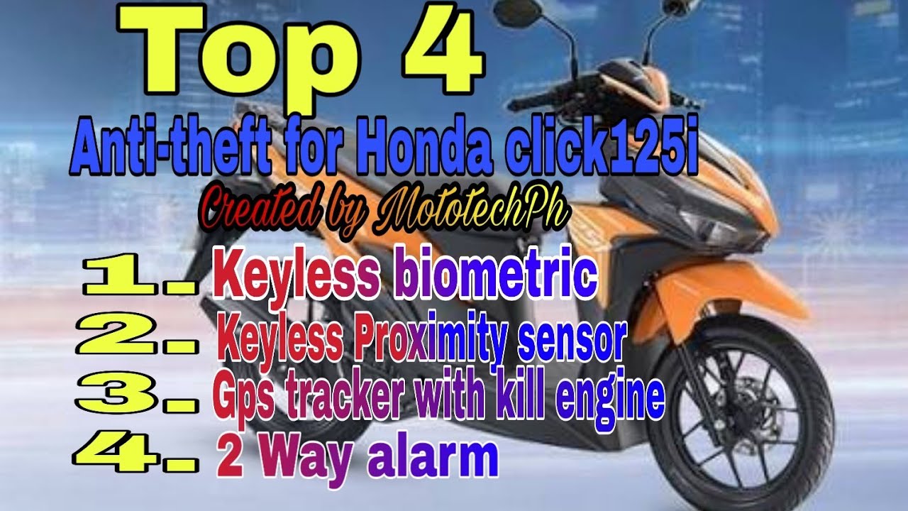 Honda click 125 i Keyless biometric - YouTube