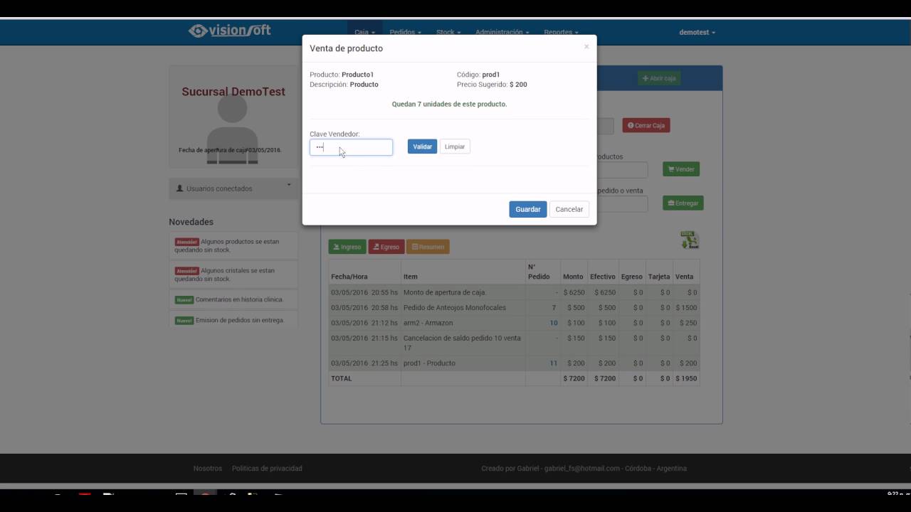 Venta de productos - Sistema para ópticas - Visionsoft - YouTube