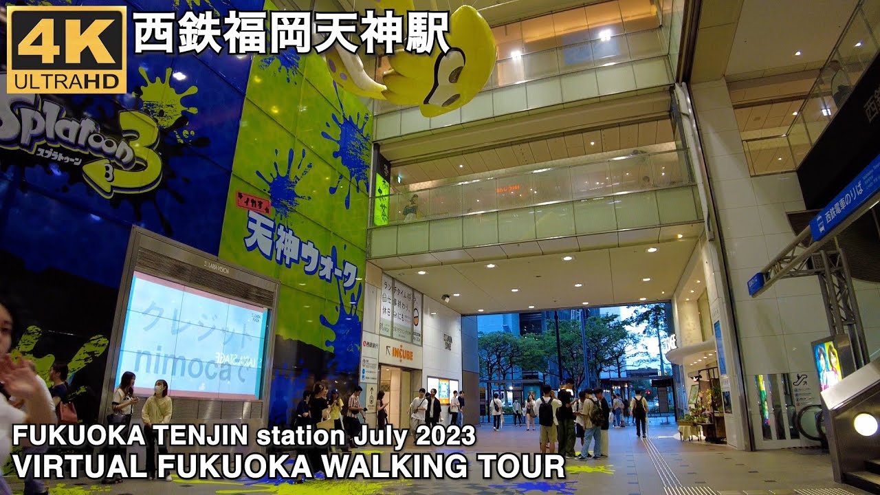 福岡天神駅を歩く4k Virtual Fukuoka Walking Tour Around Tenjin Fukuoka Station