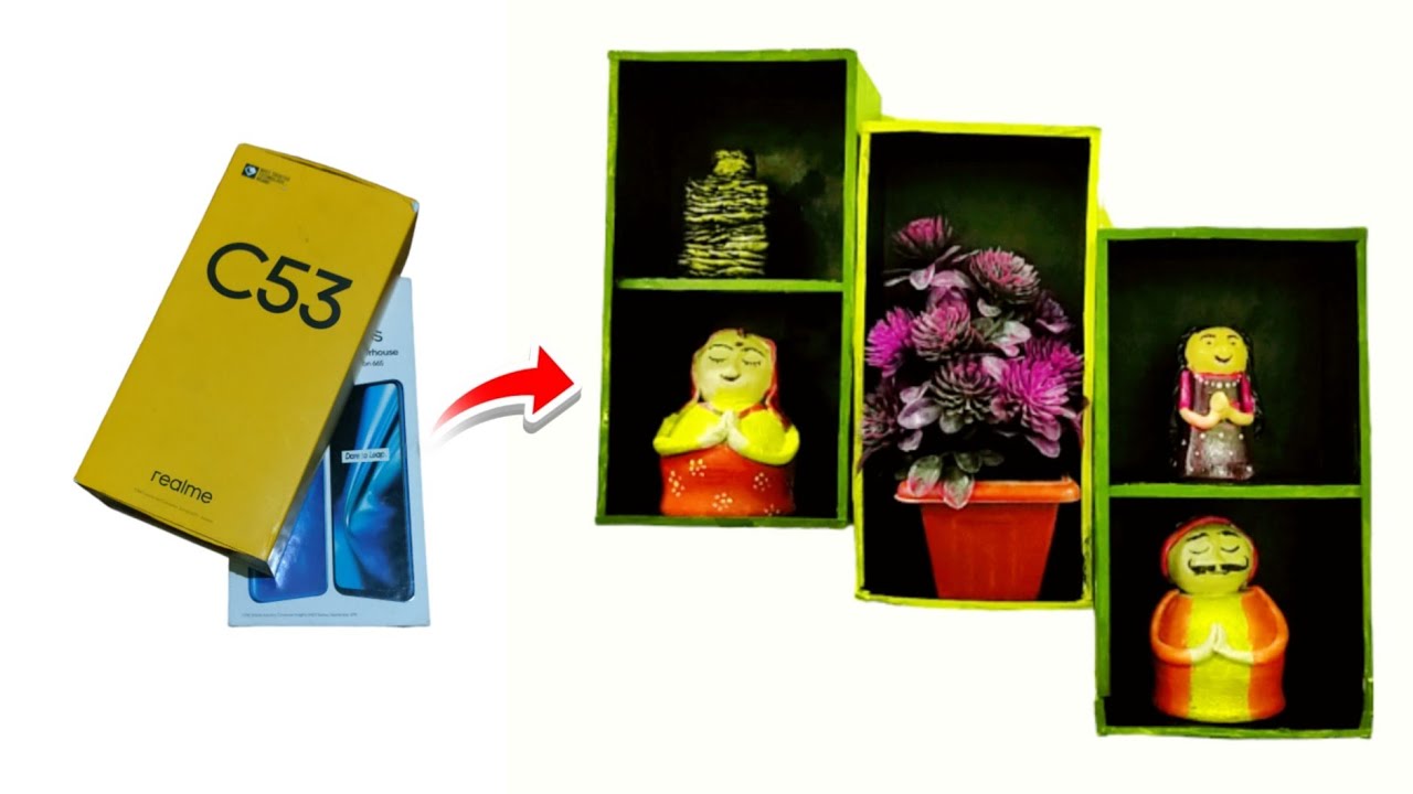 DIY -wall shelf making ideas|Mobile phone box craft|Wall decor ideas ...