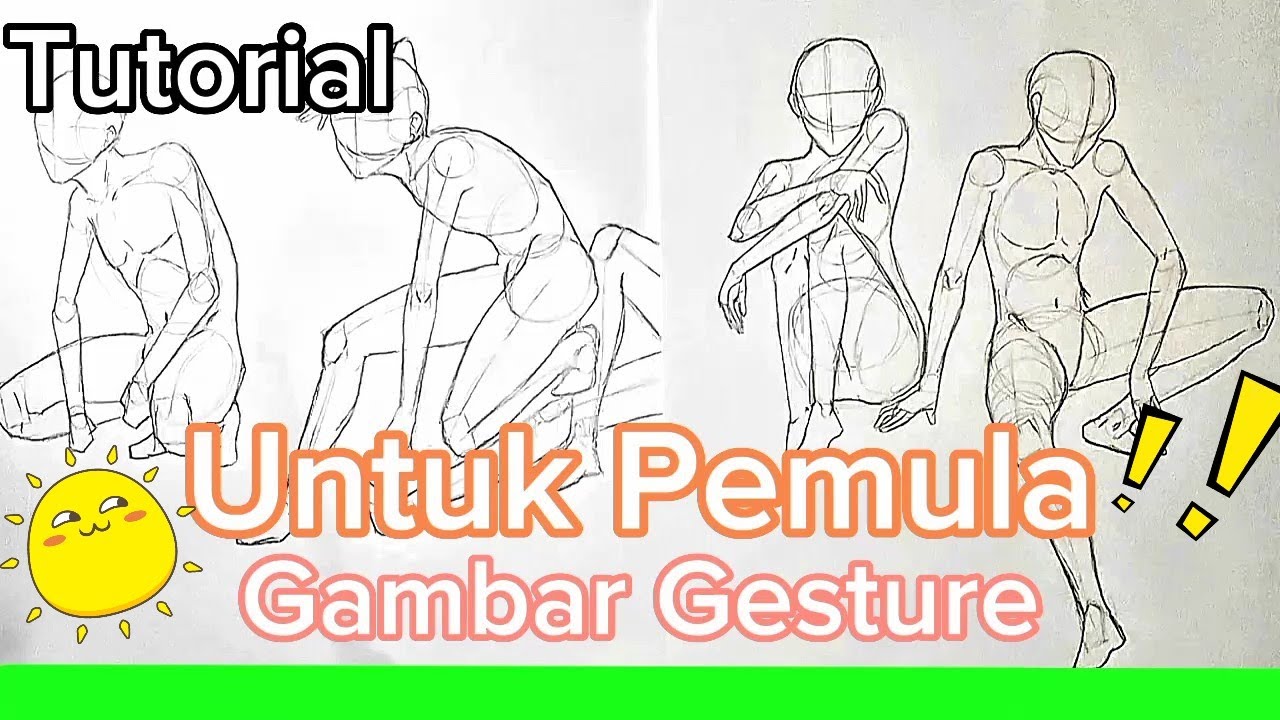Tutorial Cara Menggambar Gesture || Untuk Pemula Mudah - YouTube