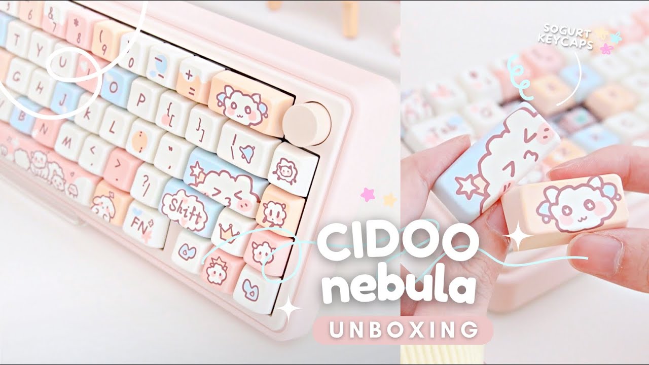 [ CIDOO Nebula ] budget cute keyboard • unbox & sound test ☁️ - YouTube