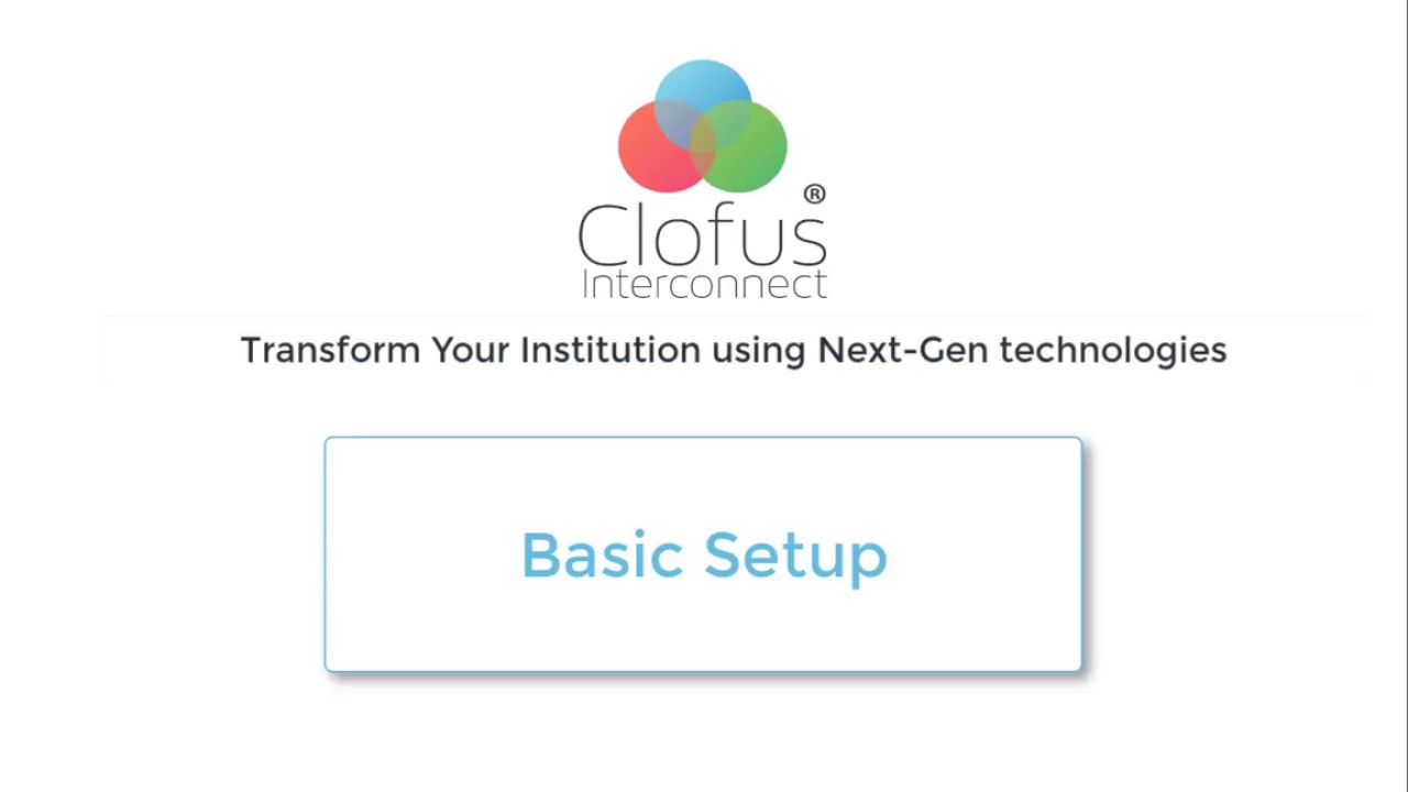 Clofus® - Basic Institute Configurations - YouTube