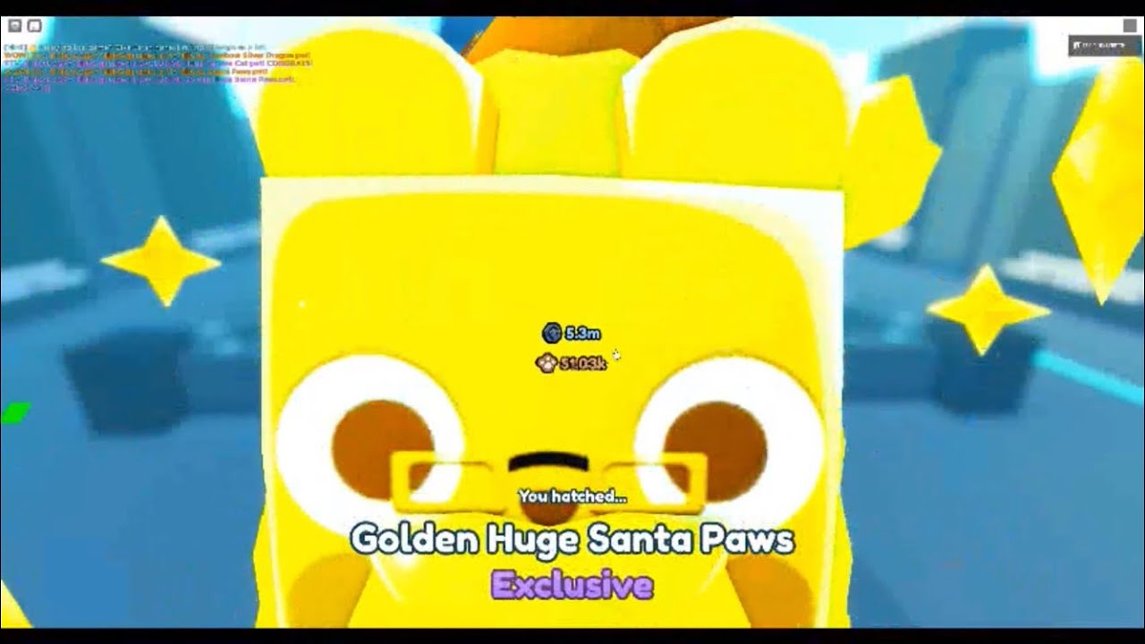 TOP 3 PLAYERS WHO HATCHED *GOLD* EXCLUSIVE HUGE SANTA PAWS 🎅 IN PET ...