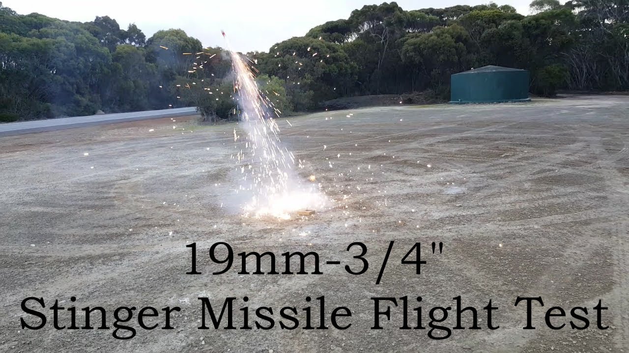 Making a Stinger Missile - 19mm Stinger Missile Firework Test Flight ...