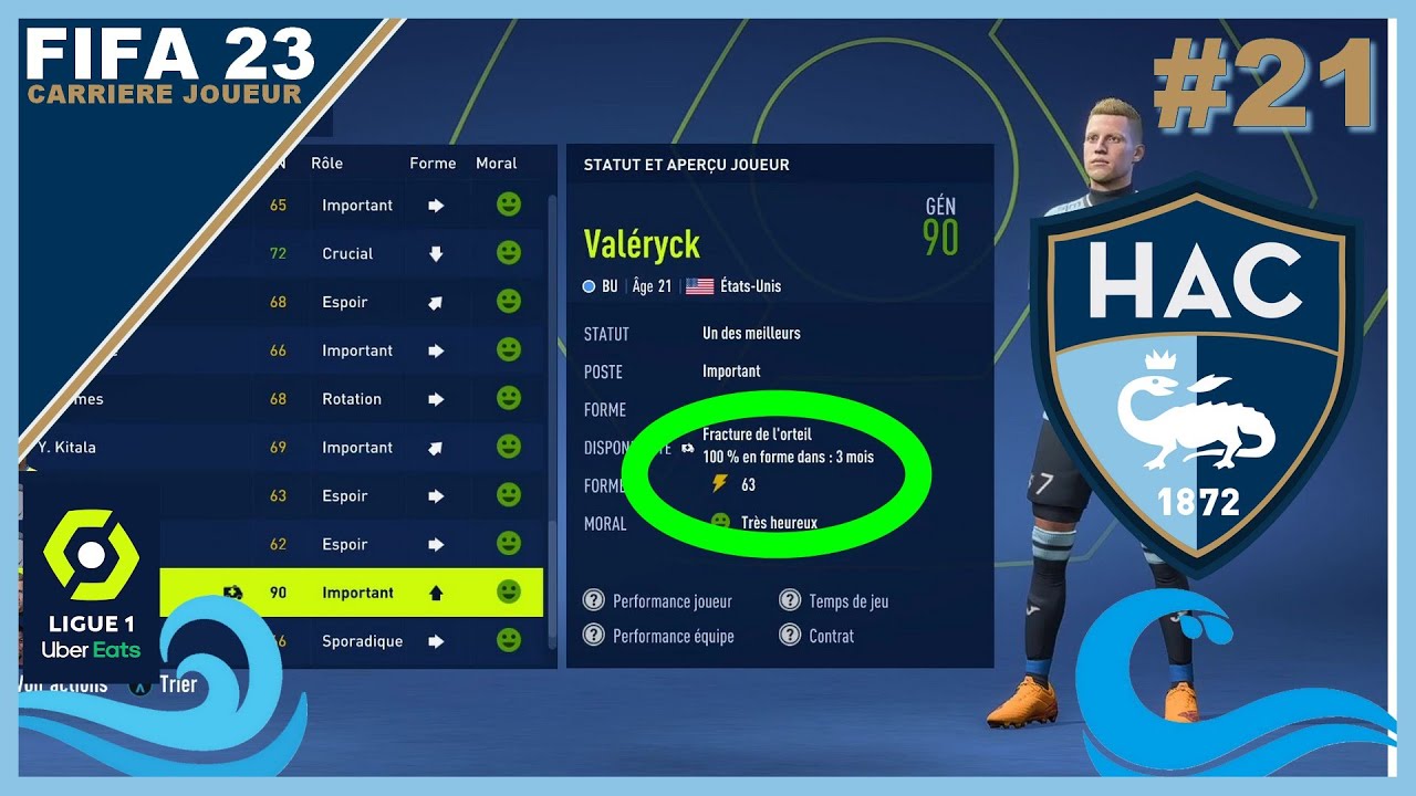 FIFA 23 CARRIÈRE PRO #21 BLESSÉS 3 MOIS ⛑ 🩹😥🔵⚪🌊 - YouTube