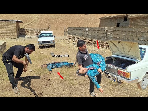 husband wanted to bury  monster's second wife,  second wife escaped from husband.