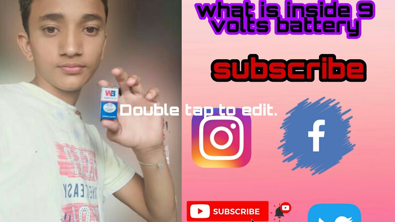 what is inside 9 volts battery - YouTube