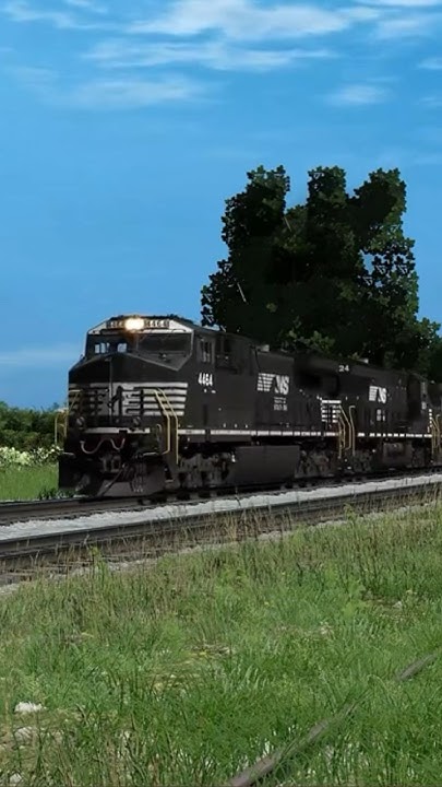 NS 4464 west with coal loads - YouTube