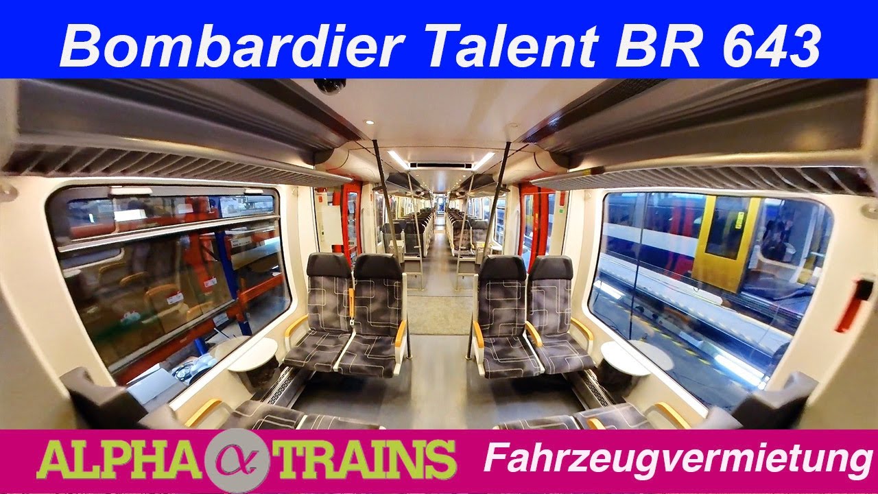 Bombardier Talent BR 643 DMU (Diesel Multiple Unit) Alpha Trains - YouTube