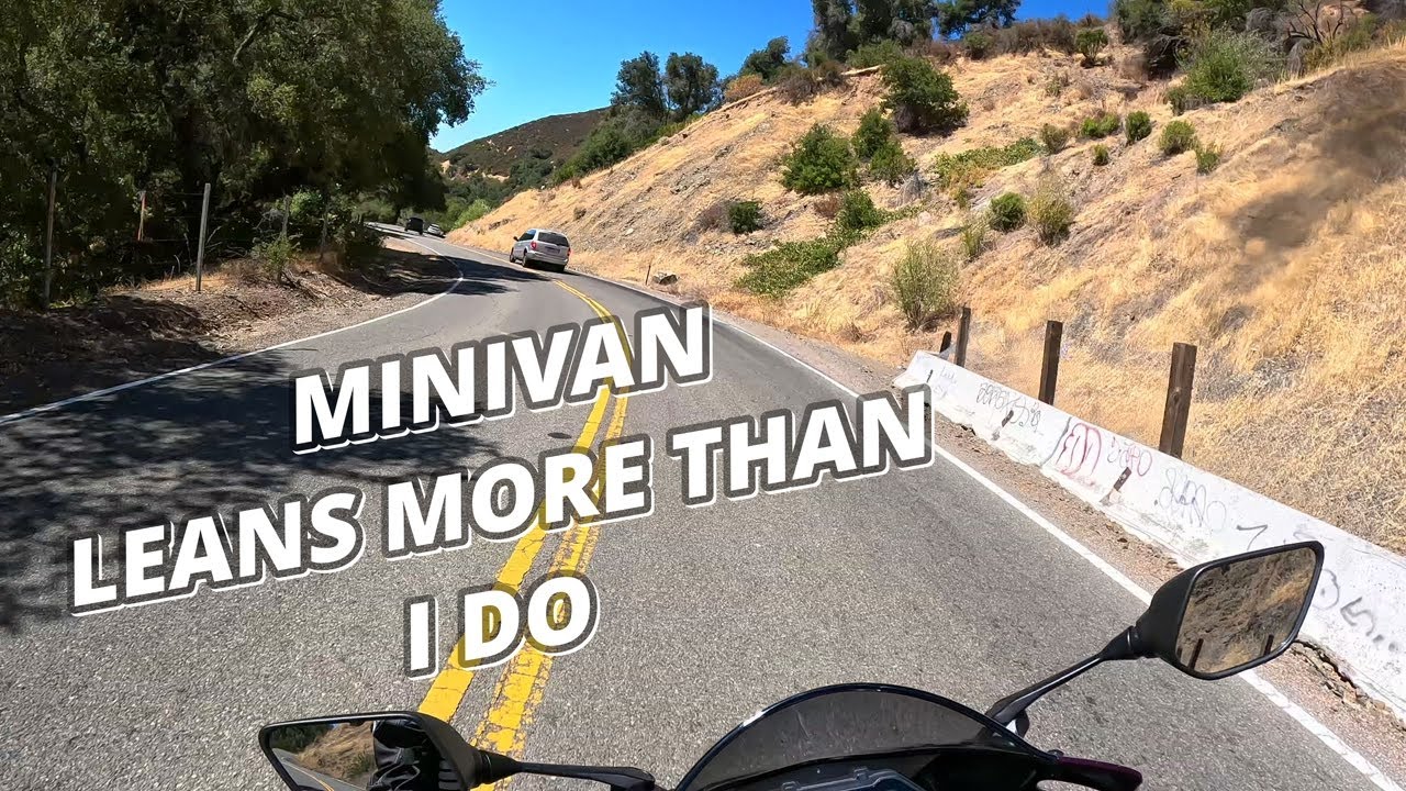 POV Motorcycle Ride - Canyons, stuck behind a wild minivan - YouTube