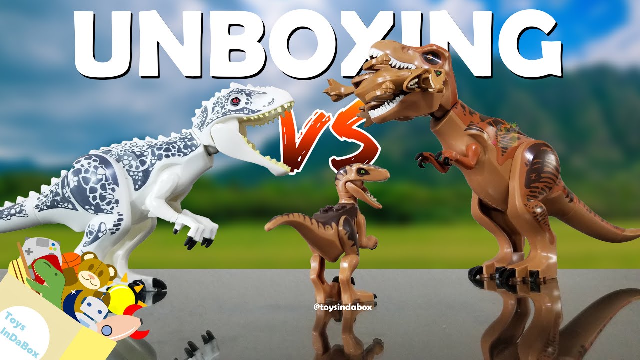 INDOMINUS REX & VELOCIRAPTOR | Jurassic World | LEGO Vs Bootleg | Toys ...