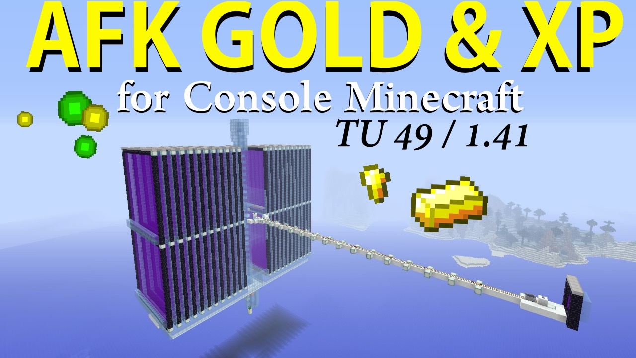 AFK Gold & XP Farm for Console Minecraft TU48 / 1.41 ( Tutorial ) - YouTube