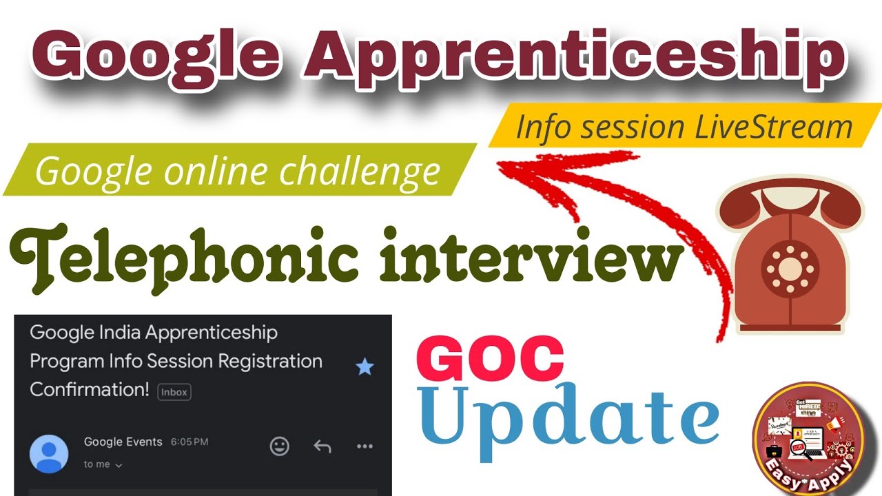 GOC Update | Google Apprenticeship Telephonic Interview | Google ...