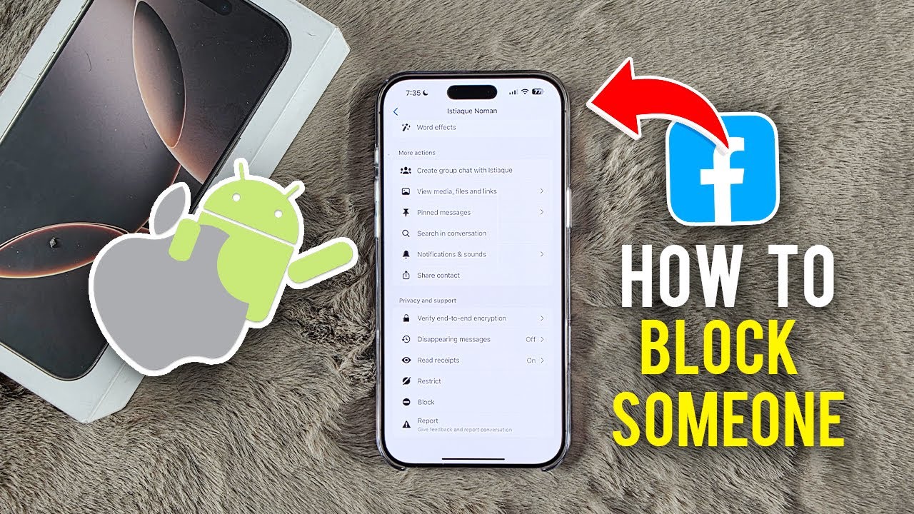 How to Block Someone on Messenger iPhone & Andro - Full Guide - YouTube