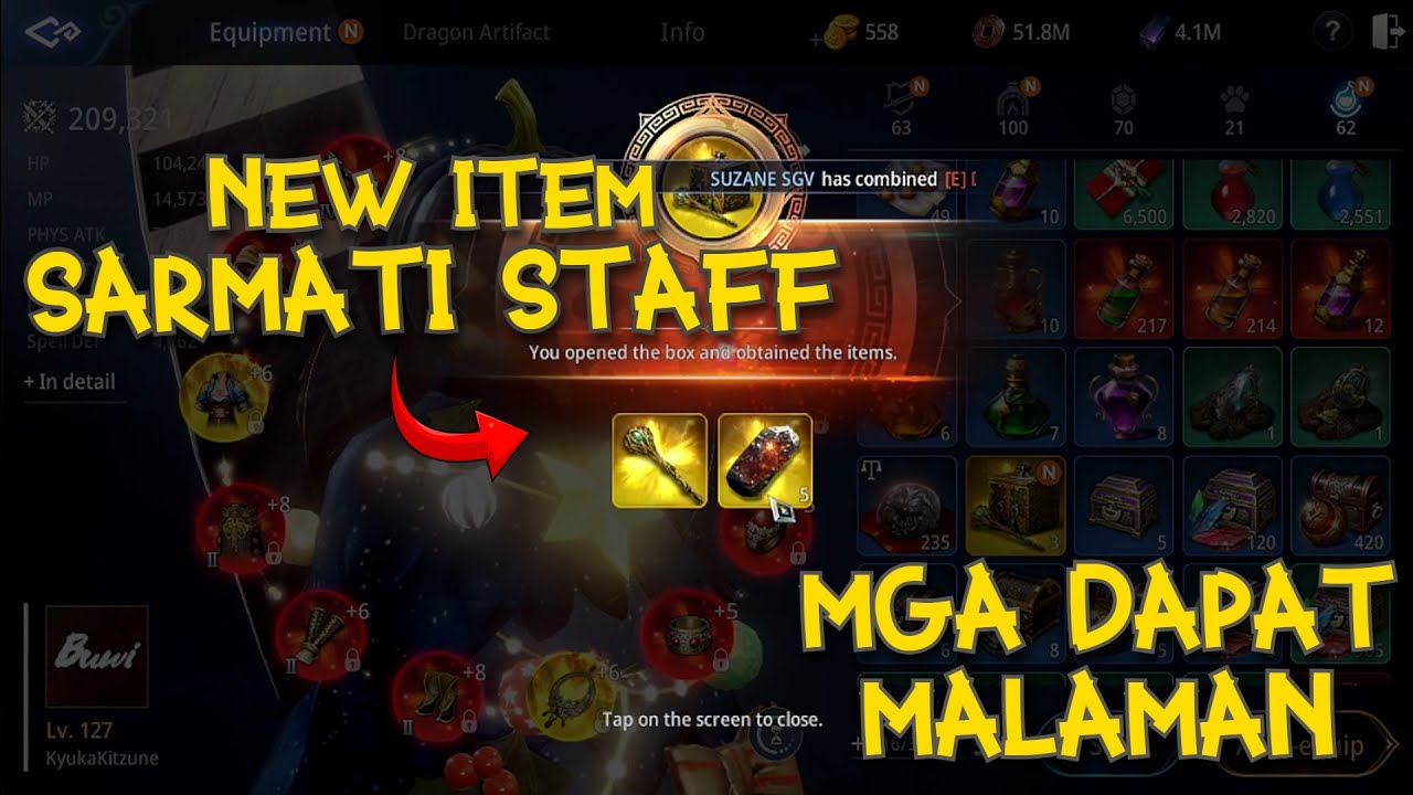 SARMATI STAFF LHAT NG DAPAT MALAMAN | MIR4 AFTER MAINTENANCE - YouTube