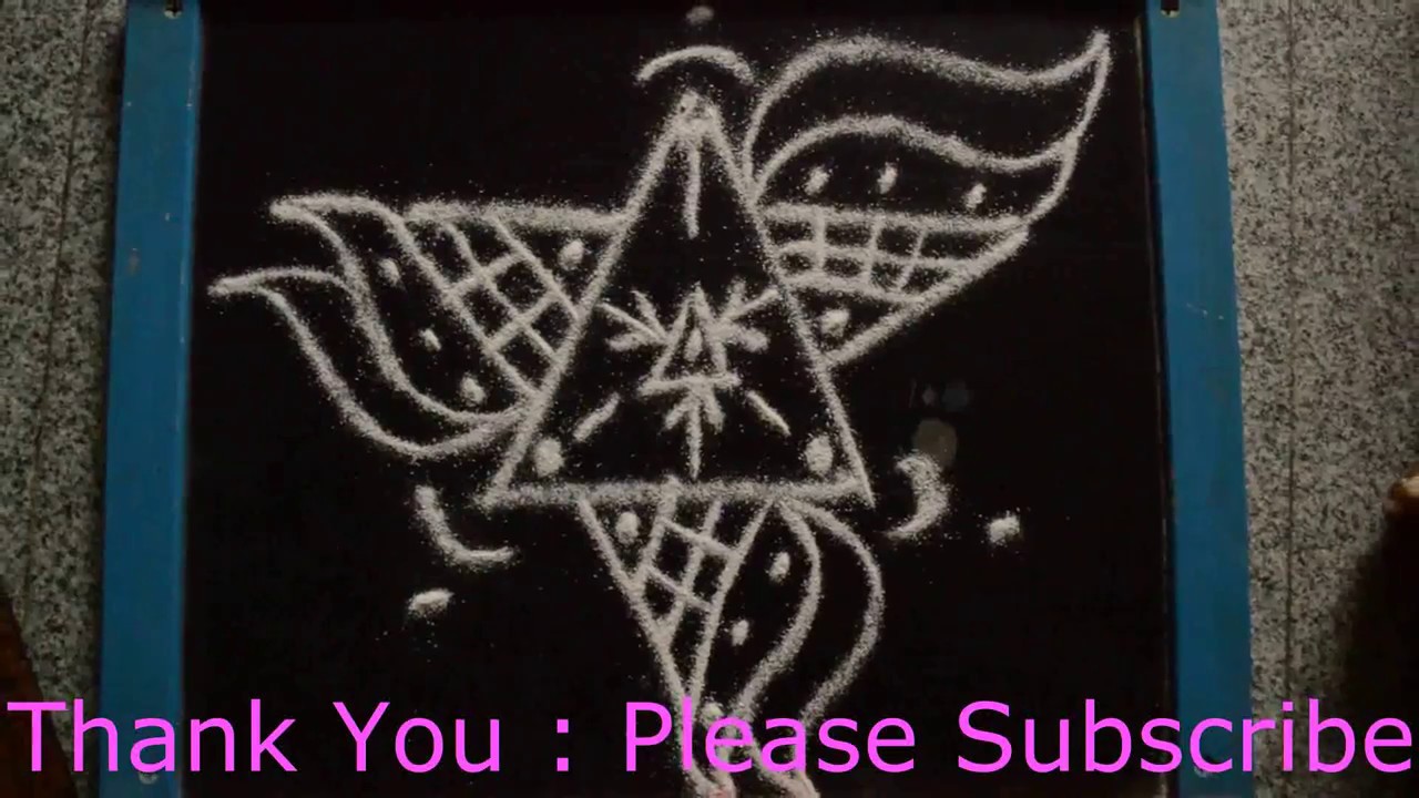How to draw Triangle Rangoli - YouTube
