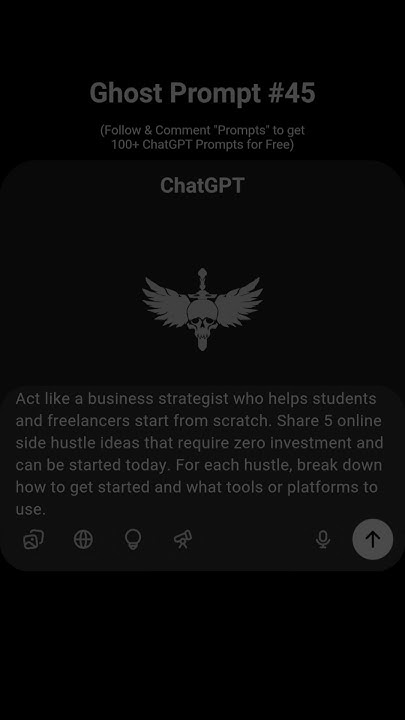 ChatGPT Hidden Prompt || Side hustle ideas 💡 - YouTube