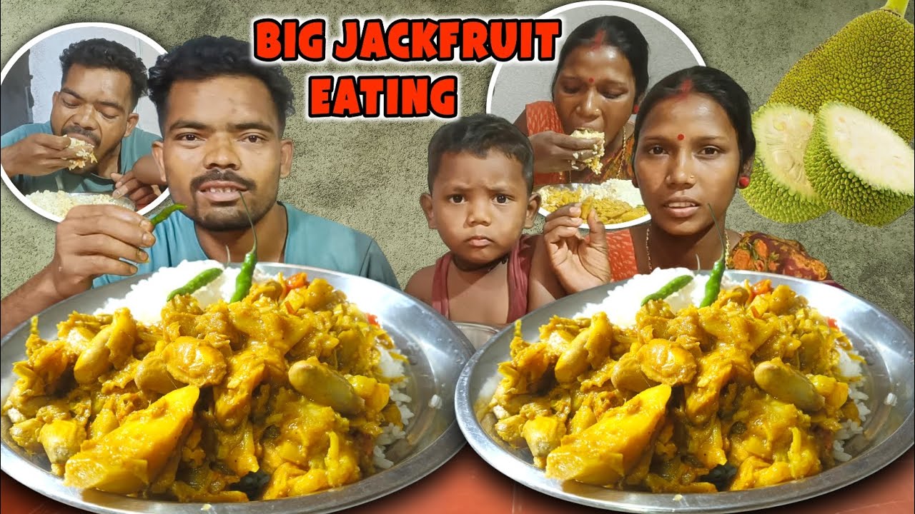 Today's eating Big Size Kathal Vegetable With Rice | jh eating show ...