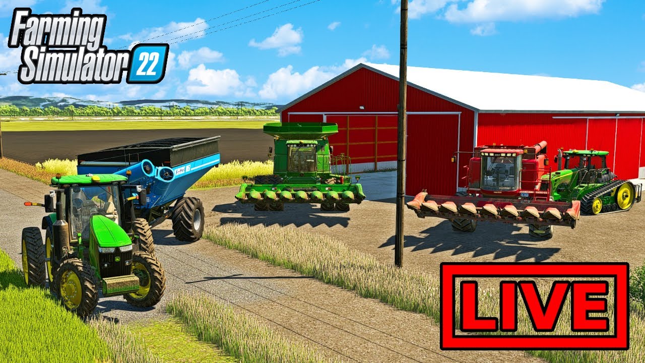 🔴LIVE🔴 Corn Harvest with Friends | Farming Simulator 22 - YouTube